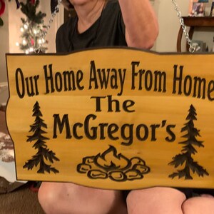 Camp Sign Family Cabin Sign Three Bears Design Northern White | Etsy