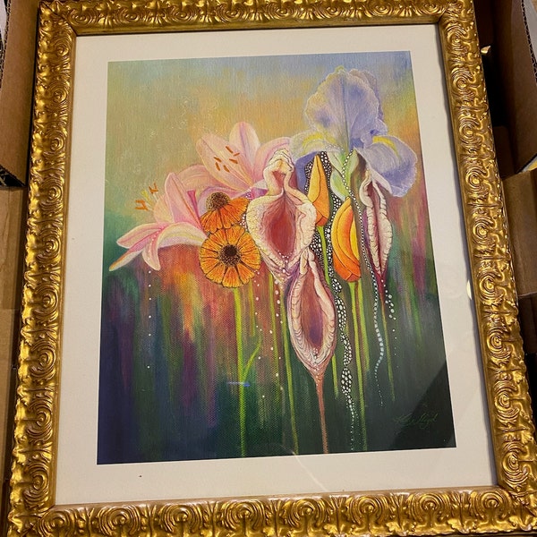 Yoni Nectar, Vagina Flower Blooms, Feminist Empowerment Lesbian Yoni ...