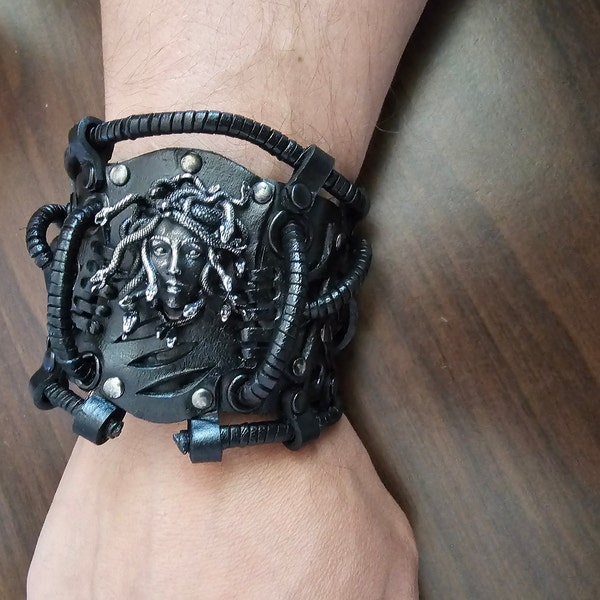 Thor Hammer Black Leather Bracelet, Thor Mjolnir Geniune Leather Cuff ...