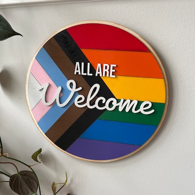 All Are Welcome Sign - Etsy