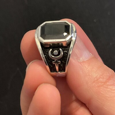 Hades Ring Hades Signet Ring Astrology Alphabet Hades pluto Ring 925 ...