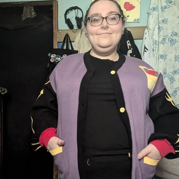 Unisex Oversized Flower Cardigan - Etsy
