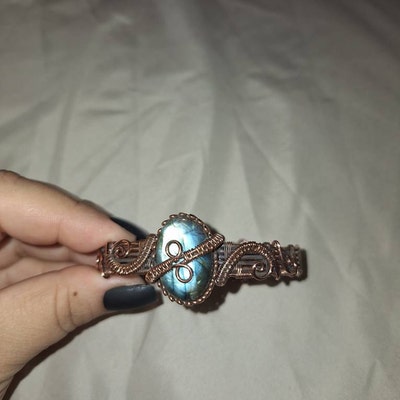 Lizard Pendant Wire Wrap Gemstone Pendent Gemstone Jewelry Copper ...