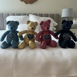 Memory Bears Custom Made Keepsake Bears With Memory Heart Saying - Etsy