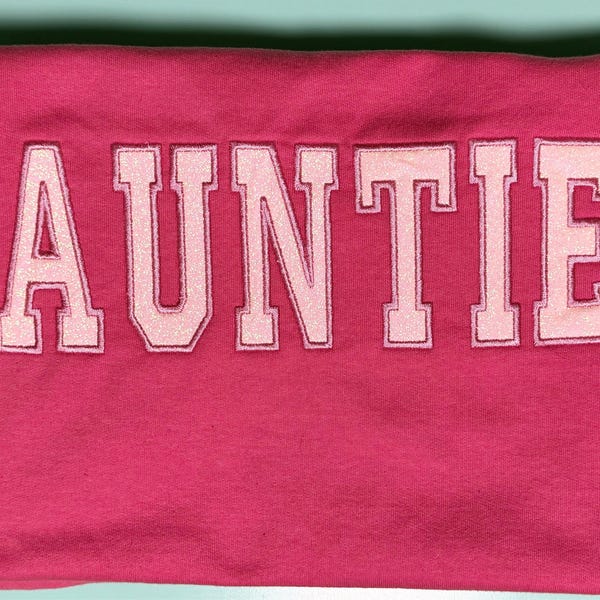 Auntie Applique Embroidery Design: Repositional Hoop Sizes (digital ...
