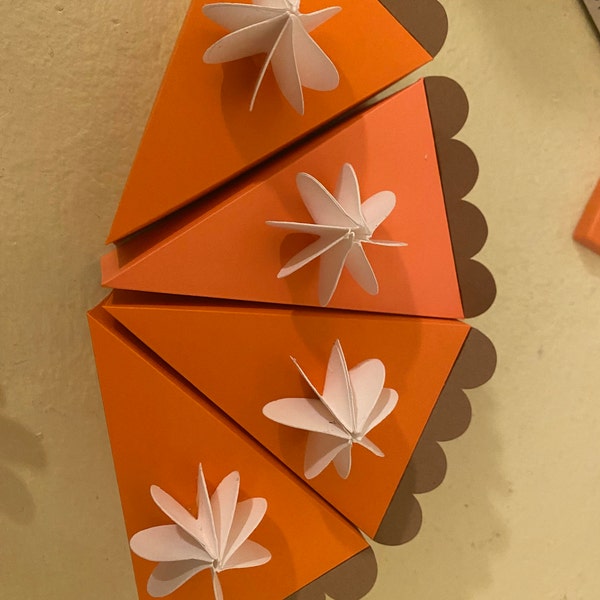 Bundle of 3 SVG Files: Three 3D Pie Slice Gift Box / Favor Box SVG Cut ...