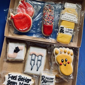 Get Well Sugar Cookies/ Surgery Gift / Knee Surgery Sugar - Etsy