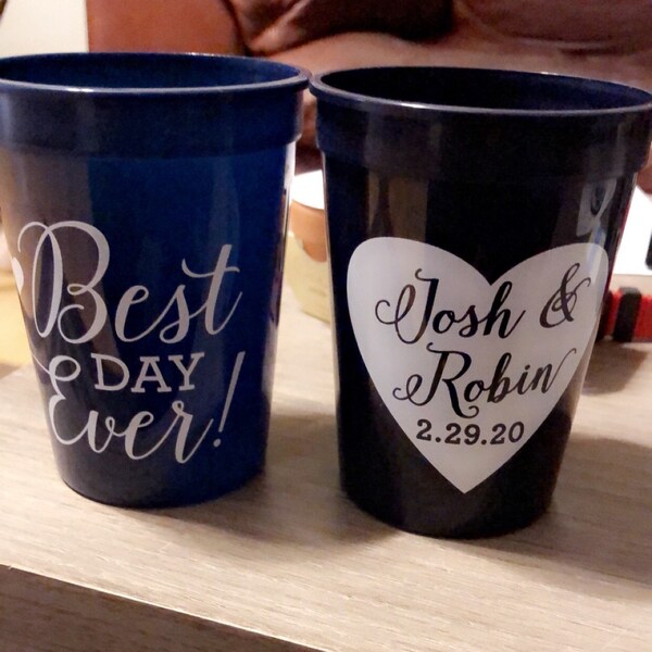 Best Day Ever - Wedding Stadium Cups #41 - Custom - Bridal Wedding ...