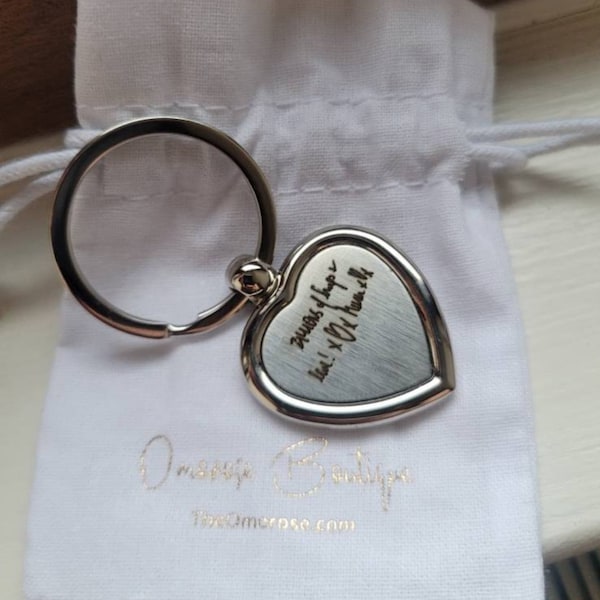 Personalised Key Ring With Handwriting Engraved, Actual Handwriting ...