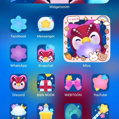 Sky Full of Stars Cute Kirby Phone Theme Phone Wallpaper Phone Widgets ...