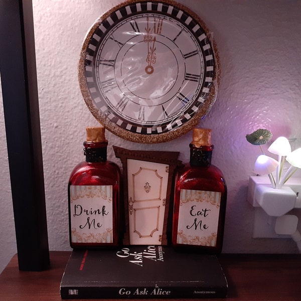 Alice in Wonderland Eat Me Potion Bottle - Etsy