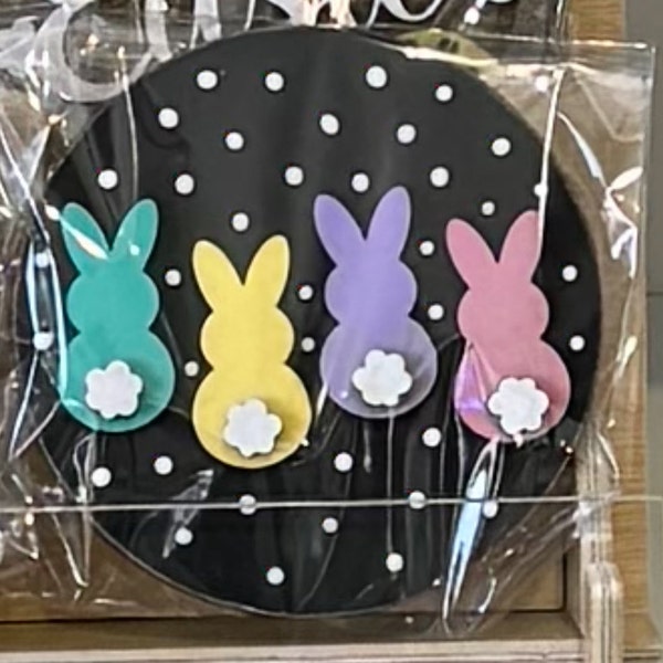 Welcome Bunny Tail Sign, Digital Download, Round Door Hanger Svg ...