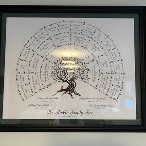 Wood Family Tree Chart Personalized Mothers Day Gift Celtic | Etsy