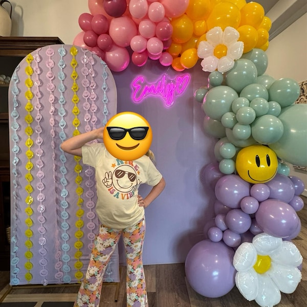 DIY Balloon Garland Kit | Groovy Retro Birthday Party Decoration, Two ...