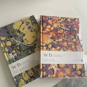 Personalised Notebook Foil-blocked in Gold Handbound in 10 Coloured ...