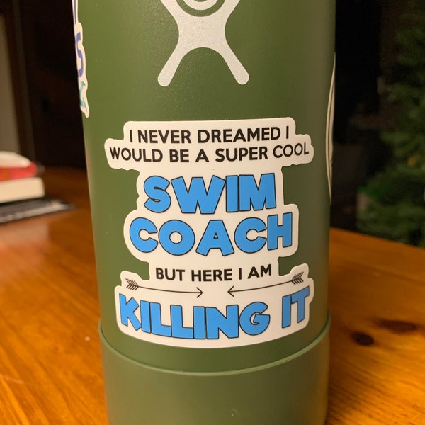 Vinyl Swim Sticker, Water Bottle Sticker, Swim Gift, Swim Team Gift ...