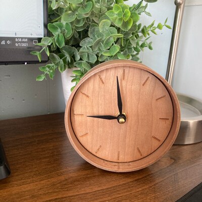 Customizable Small Wooden Clocks Wall Wooden Clock Mini Wooden Clock - Etsy