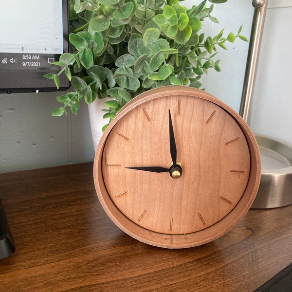 Customizable Small Wooden Clock | Table Wooden Clock | Mini Wooden ...