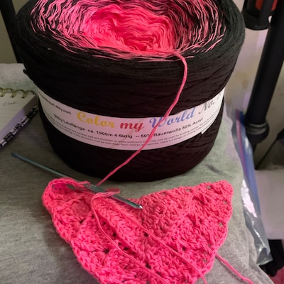 Barbie Girl Pink Ombre Yarn Pink Cotton Yarn Pink Acrylic Yarn Tan ...