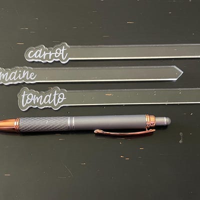 Custom Garden Tags, Clear Acrylic Plant Marker, Plant Label Stick ...