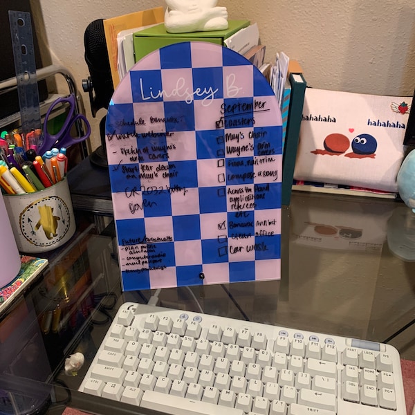 Acrylic Dry Erase Desktop Calendar, Desk Notepad, Acrylic Organizer ...