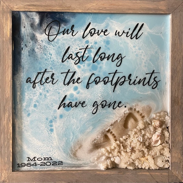 Ocean Memorial Art With Ashes: Handmade Coastal Remembrance Gift - Etsy
