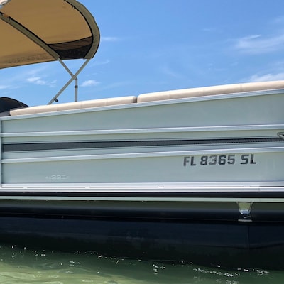Boat Registration Numbers Domed Decals Stickers set Pontoon - Etsy