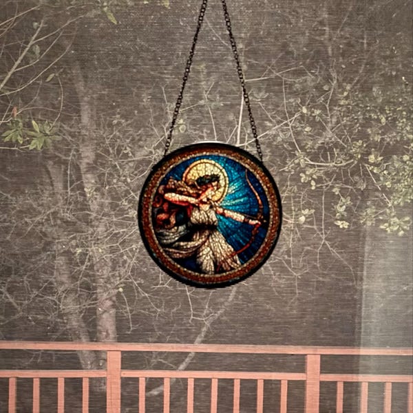 Mothman Stained Glass Suncatcher Mothman Lightcatcher Cryptid Window ...