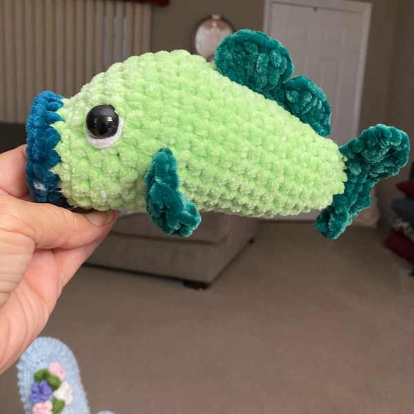 NO SEW Bass Fish Crochet Pattern Bass Amigurumi Pattern DIY Crochet ...