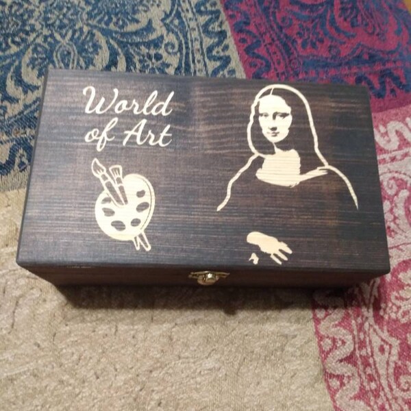 Personalized Engraved Art Box, Custom Craft Box, Paint Box, Gift for ...