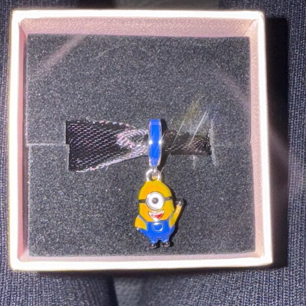 100% S925 Sterling Silver Minion from Despicable Me Charm, Stuart ...