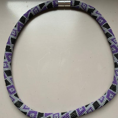 Bead Crochet Lanyard Pattern, PDF for Ombre Gradient Necklace, Crochet ...