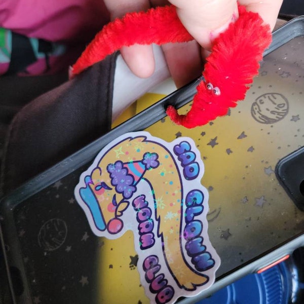 Worm on a String Meme Sticker || Funny Meme, Squirmle, Fuzzy Worm - Etsy