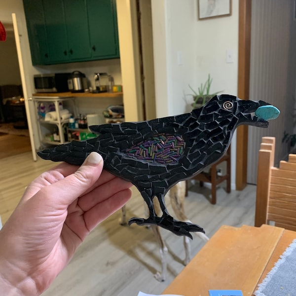 Raven DIY Stained Glass Mosaic Kit - Etsy