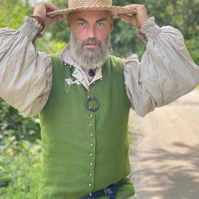 Houppelande Medieval Dress for Men Court Dress for 14th & 15th Century ...