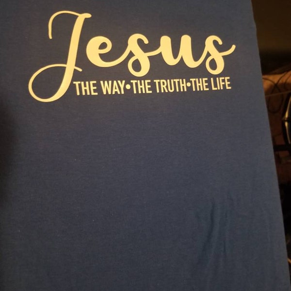 Jesus Way Truth Life Christian Iron on Vinyl Decal Transfers for T ...