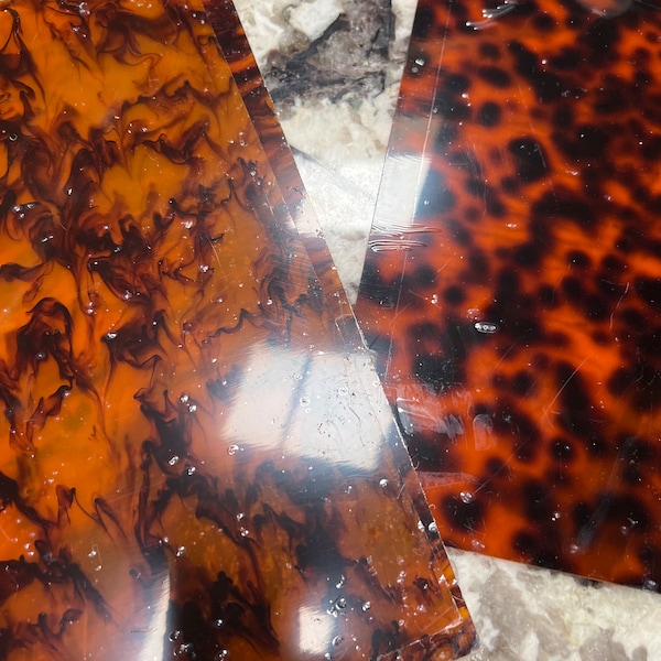 Tortoiseshell Amber Acrylic Sheet - 2.5mm Thickness Guitar Pickguard - Etsy