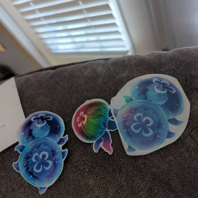 Moon Jellyfish Translucent Vinyl Stickers - Etsy