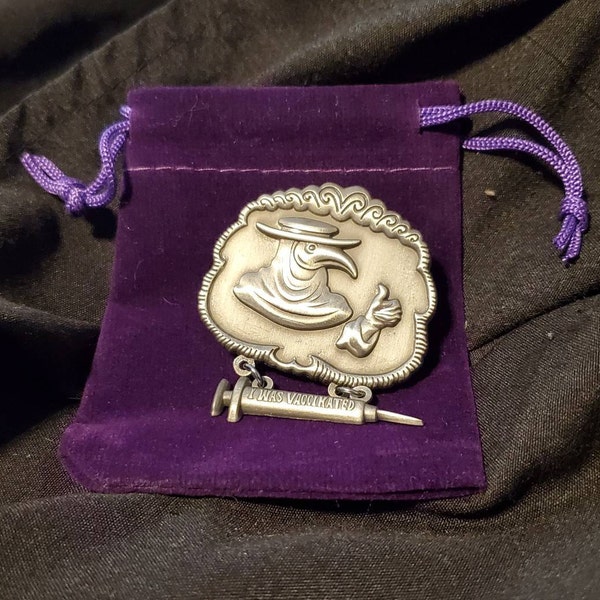 Badge of Honor Plague Doctor Vaccine Enamel Pin - Etsy
