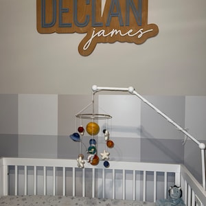 Solar System Mobile Crib Pastel Space Mobile Nursery Planet Mobile Baby ...