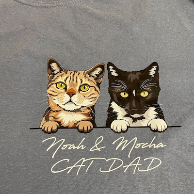 Custom Cat Shirt, Comfort Colors Shirt, Personalized Cat Shirt, Cat ...