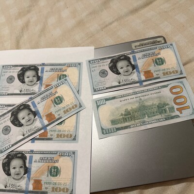 Your Face on Money, Game Money, 100 Dollar Bill, Party Money, Custom ...