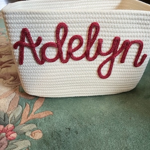 Personalized Basket, Monogrammed Basket, Custom Name Basket, Monogram ...