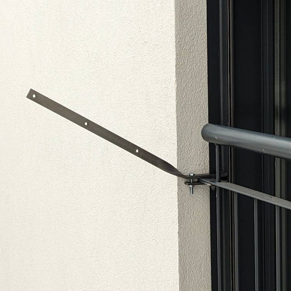 Folding Iron Wall Clothesline Brackets, Pair 20 Meters of Wire, 3 ...