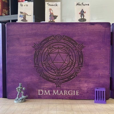 Personalized Engraved Wood Dungeon Master Screen With Custom Side ...