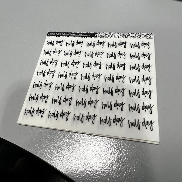 Custom Word Stickers - Font 1 | Mini Clear Stickers, Calligraphy ...