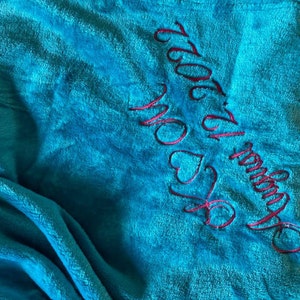 Adult Fleece Throw-personalized Custom Embroidered Blankets Cursive ...