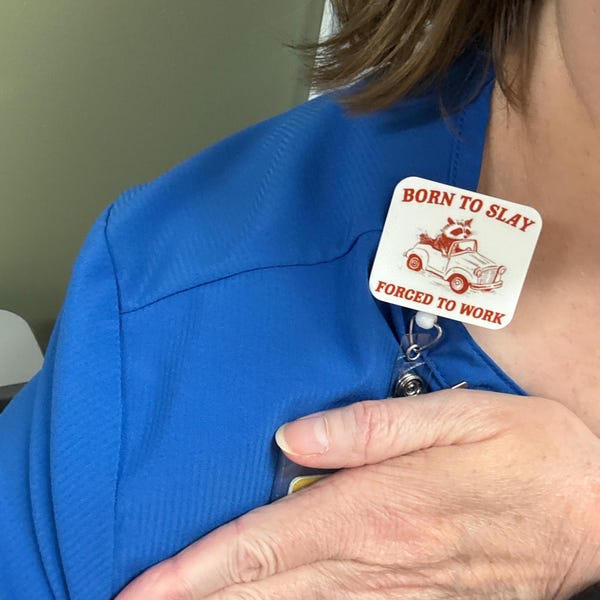 Too Much Panic Not Enough Disco - Badge Reel - Funny Badge Reel - Badge Clip - Badge Pull ...