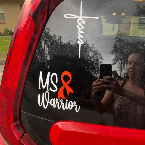MS Warrior, M.S. Support, Vinyl Decal Sticker, Custom Name, Multiple ...