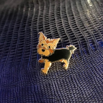 Yorkie Yorkshire Terrier Pin Ross the New York Yorkie Hard Enamel Pin ...